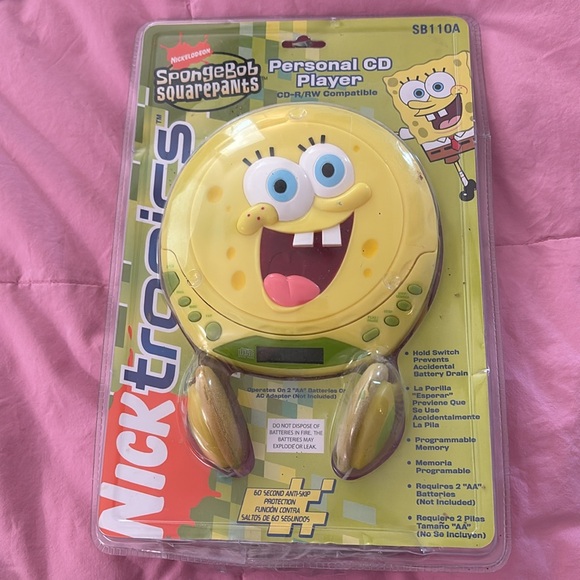 Nickelodeon | Other | Vintage Spongebob Squarepants Personal Cd Player ...